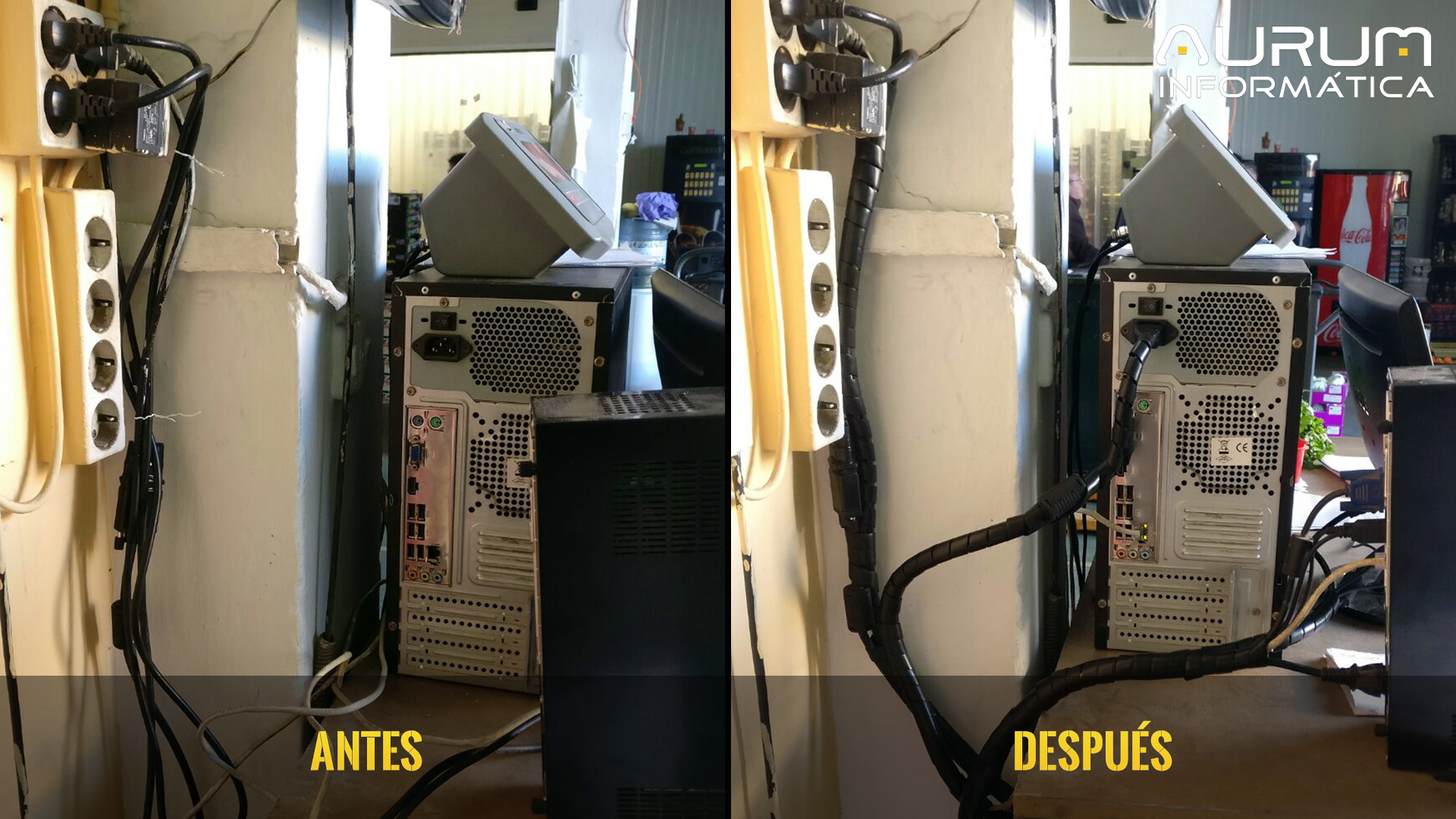 Aurum Informática | Organización de cableado en Sevilla